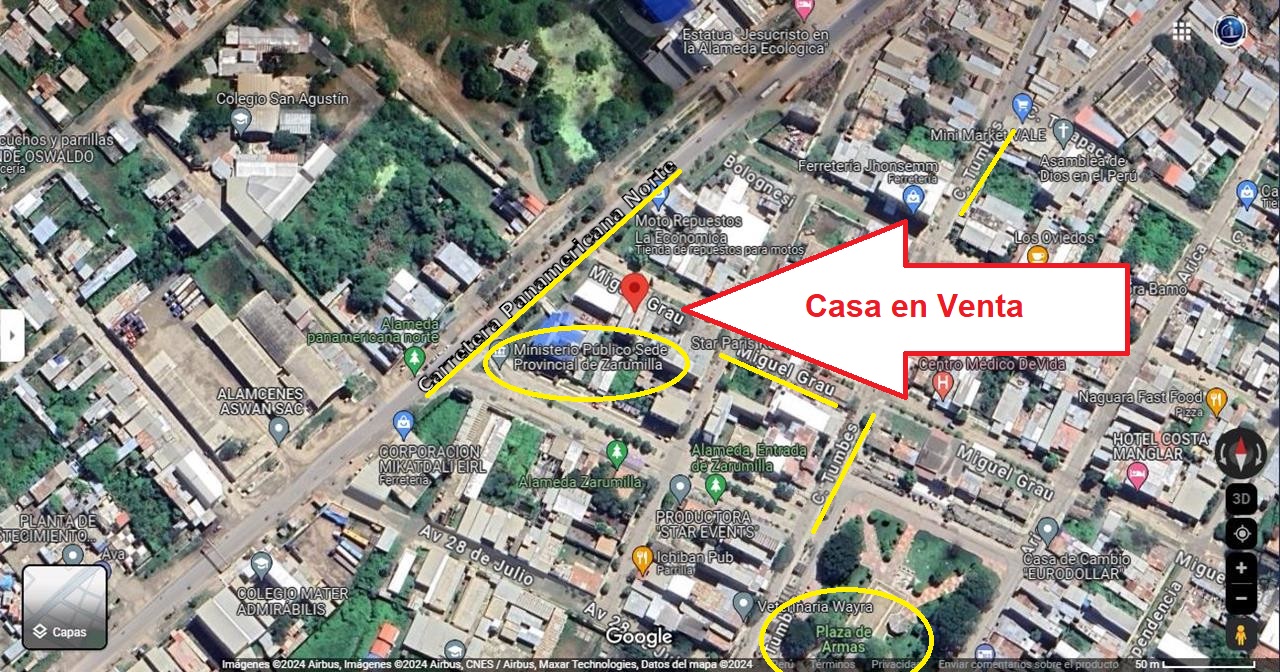 Venta de Edificio en ZARUMILLA-TUMBES Calle Miguel Grau 551.25 m2 ...